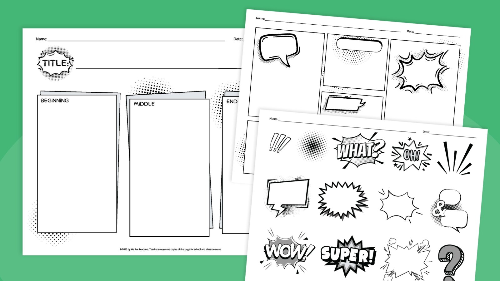 Free Printable Comic Strip Template Bundle – Kansas Digital News